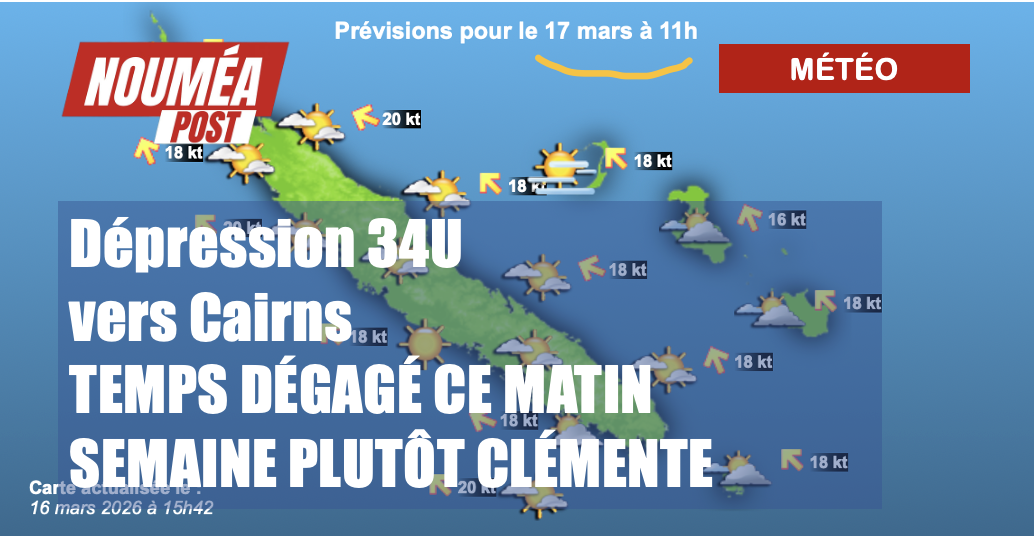 MÉTÉO : UN TEMPS GLOBALEMENT CLÉMENT SUR LA NOUVELLE-CALÉDONIE MALGRÉ ...